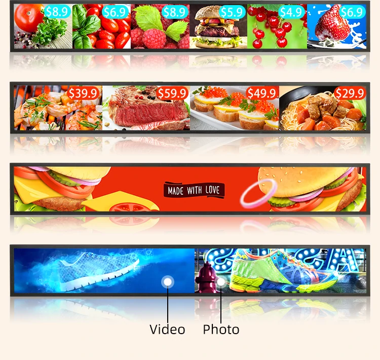 Shelf Edge Digital Bar LCD Display